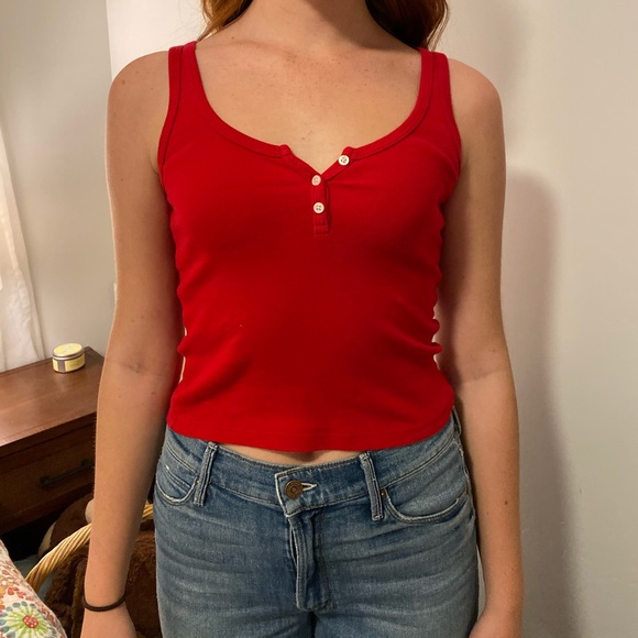 Brandy Melville | Tops | Cute Red Tank Top | Poshmark